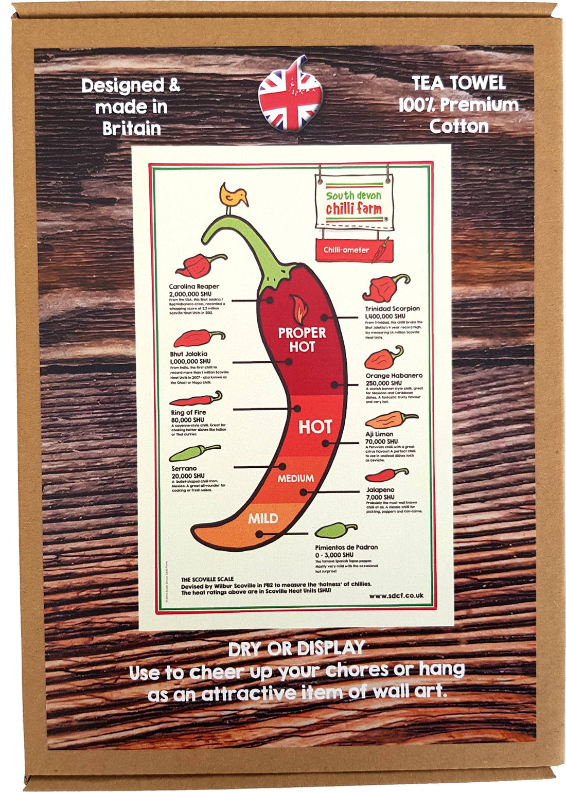 Chilli-ometer Tea Towel – South Devon Chilli Farm